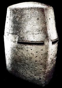 Surviving examples of the great helm- helmet of the High Middle Ages ...