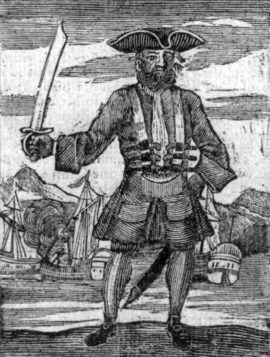 The final battle of Blackbeard - he was shot five times & had 20 stab ...