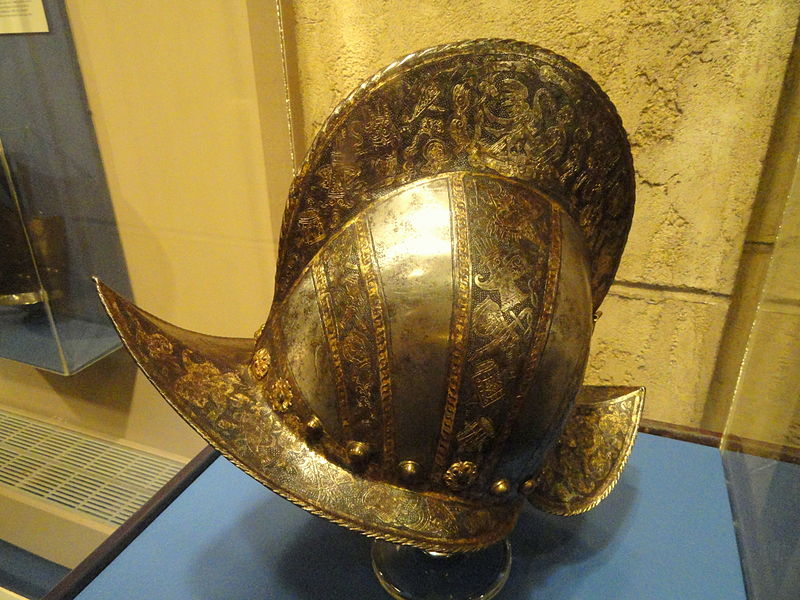 Surviving example of Burgonet- the extremely elaborate, Renaissance-era ...