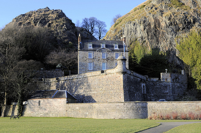 Sited on a volcanic rock, the Dumbarton Castle has a recorded history ...