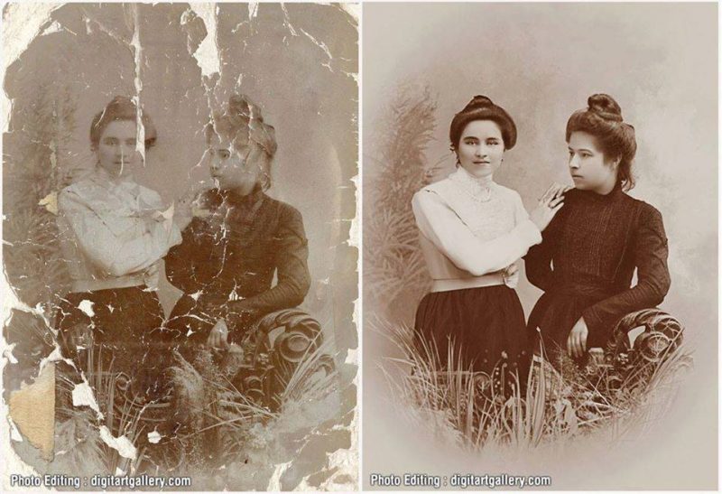 Digital artist skillfully restores severely damaged vintage photos ...