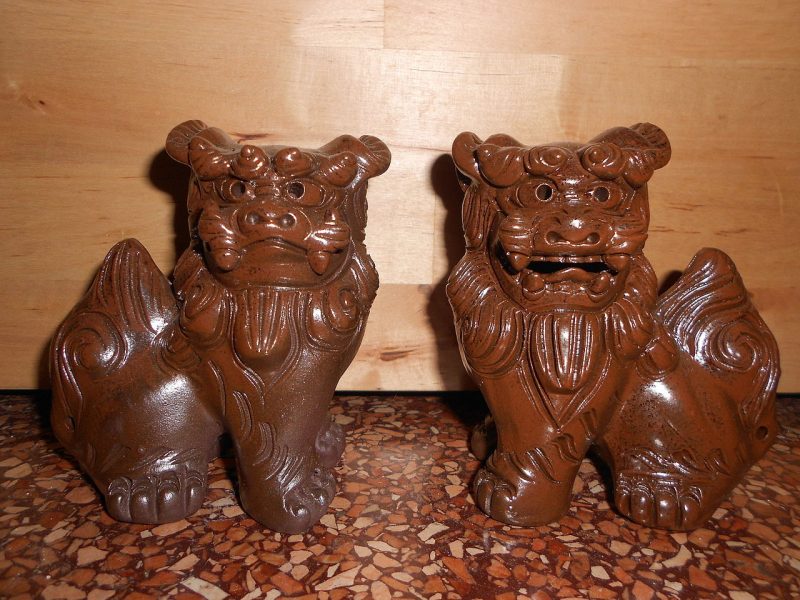 Shisa: traditional Ryukyuan statue which is used to ward off evil ...
