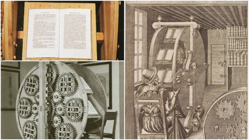 The book wheel: A rotating reading desk for 16th century, perfect for ...