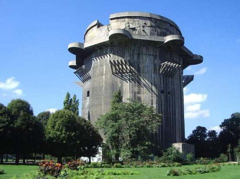 Flak towers: Hitler ordered bomb-proof concrete buildings with 11-foot ...
