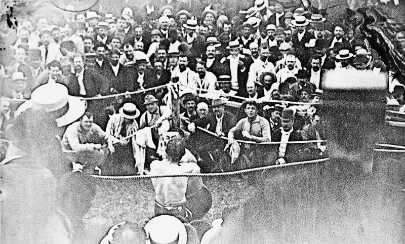 John L. Sullivan was the first gloved-boxing world champion, and saw ...