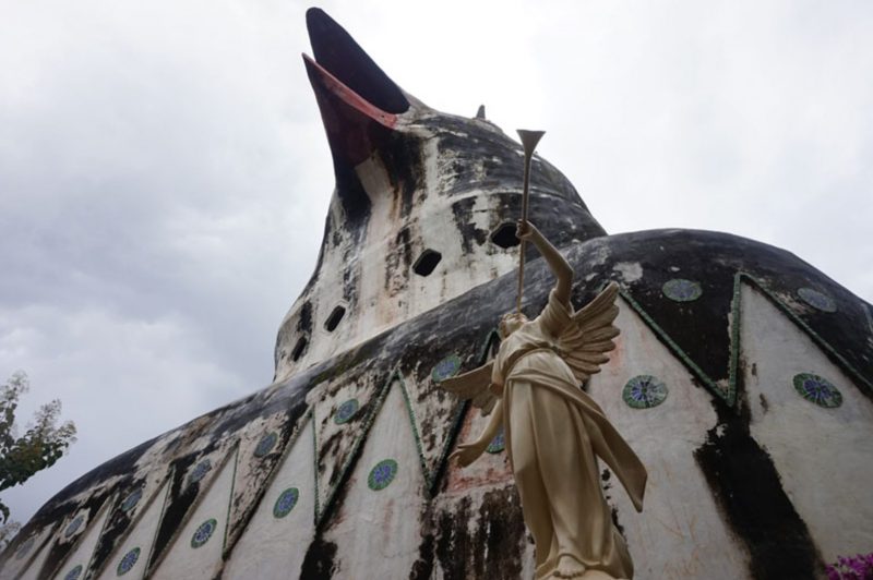 Atop a steep hill in Indonesia, the Chicken Church provides a popular ...