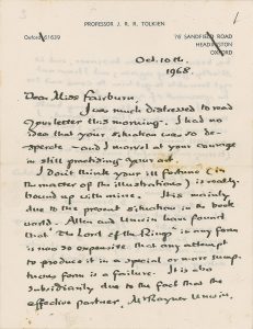A remarkable pair of letters from Tolkien to Mary Fairburn, an artist ...