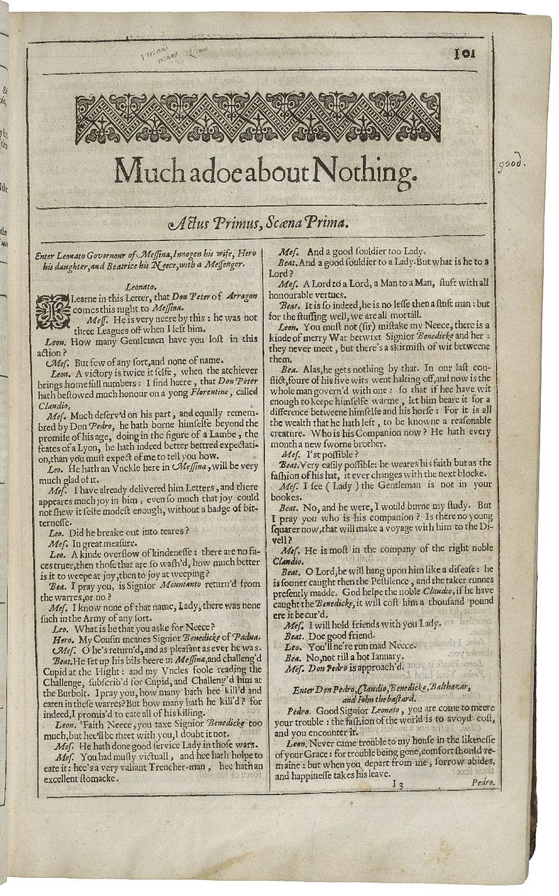 Much Ado About Nothing - Shakespeare's Hidden Rude Words and Puns | The ...