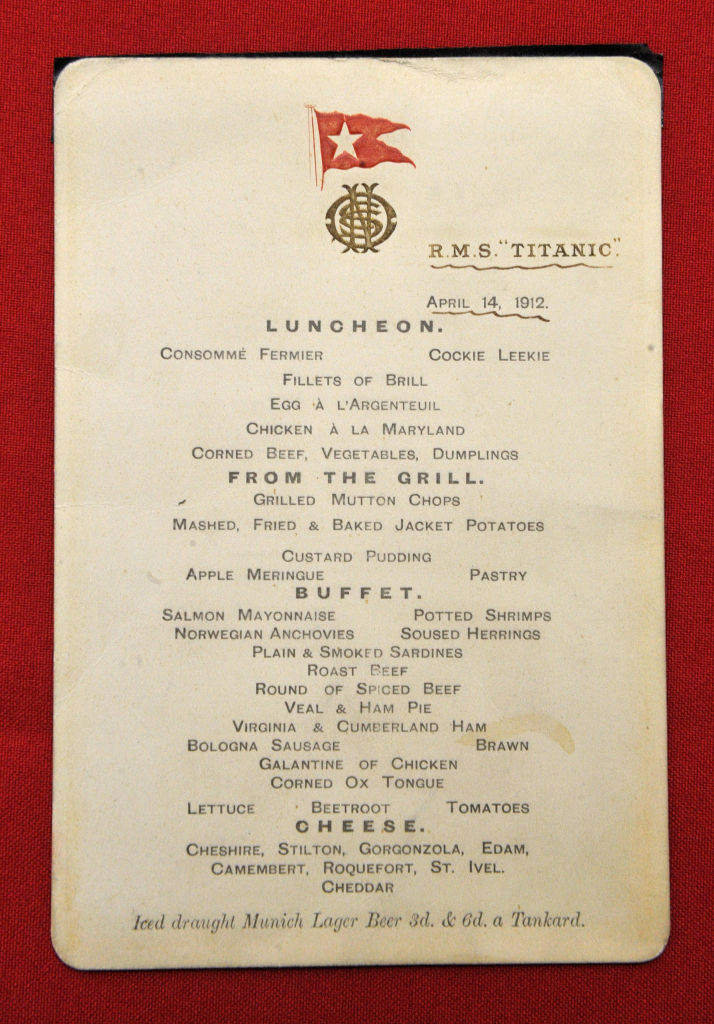 The Unbelievable Food That Was Served Aboard RMS Titanic | The Vintage News