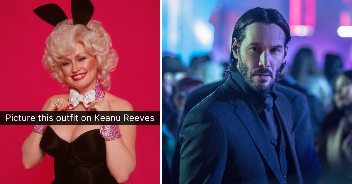 Keanu Reeves Wore Dolly Parton's Iconic Playboy Bunny Outfit For ...